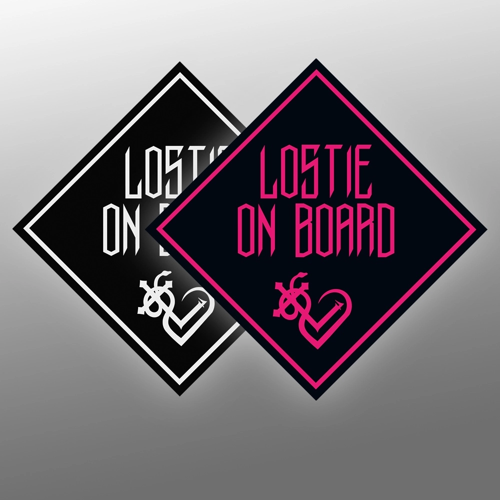 'Lostie On Board' Rub-On Sticker